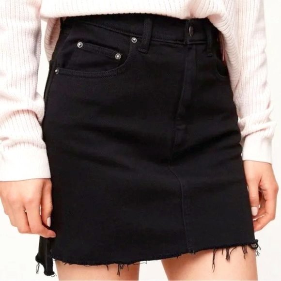 Wilfred | Skirts | Wilfred Free Black Mini Denim Cut Off Skirt Aritzia ...